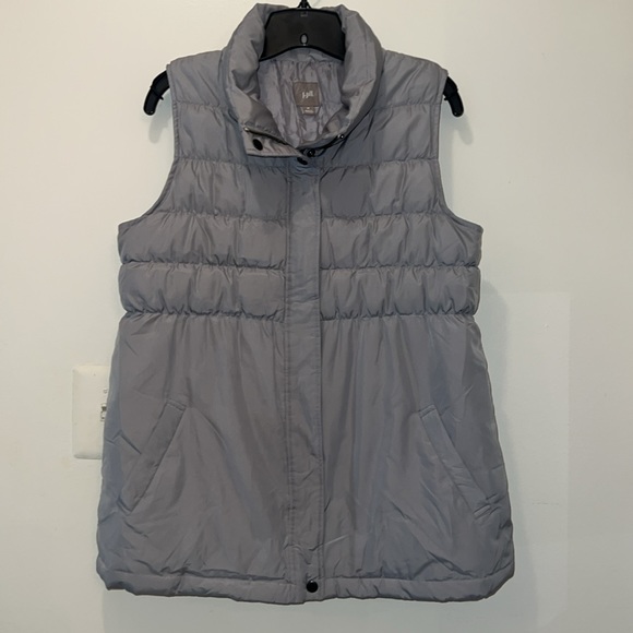 J. Jill | Jackets & Coats | J Jill Medium Down Filled Grey Puffer Vest ...